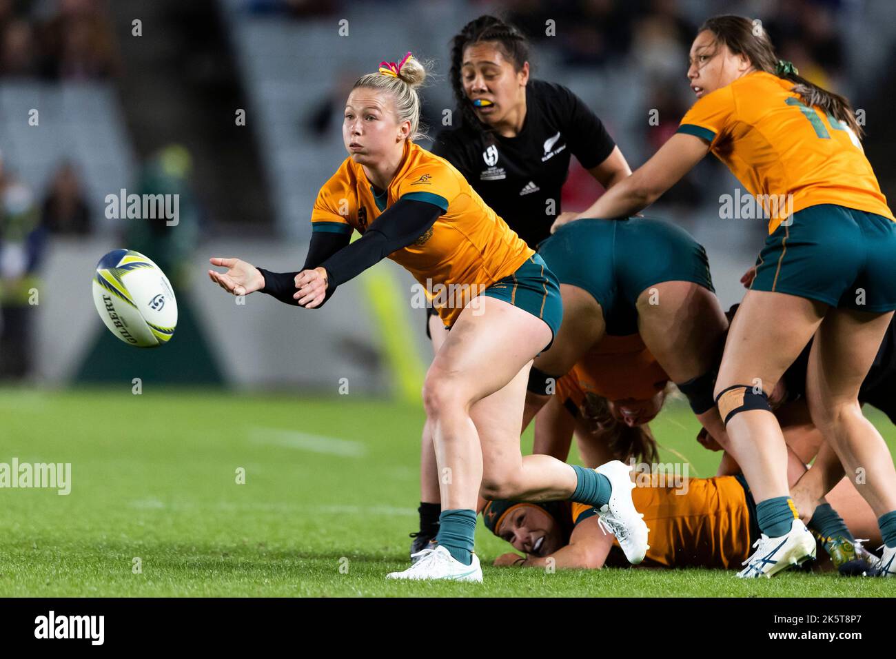 Australia's Layne Morgan during the Rugby World Cup 2021 match at Eden ...