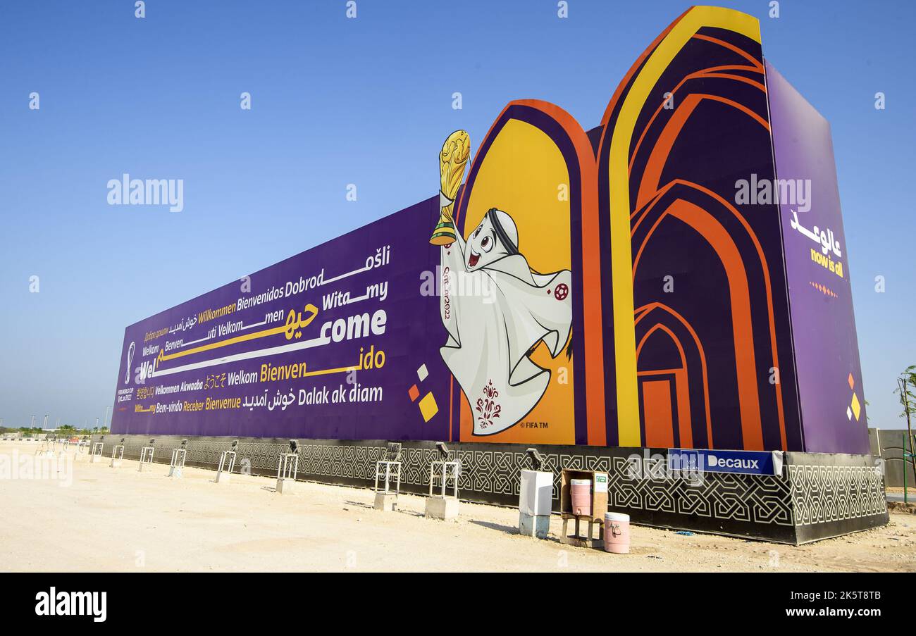 2022-10-07 14:54:25 Photo taken on 07 October 2022. A large FIFA 2022 ...