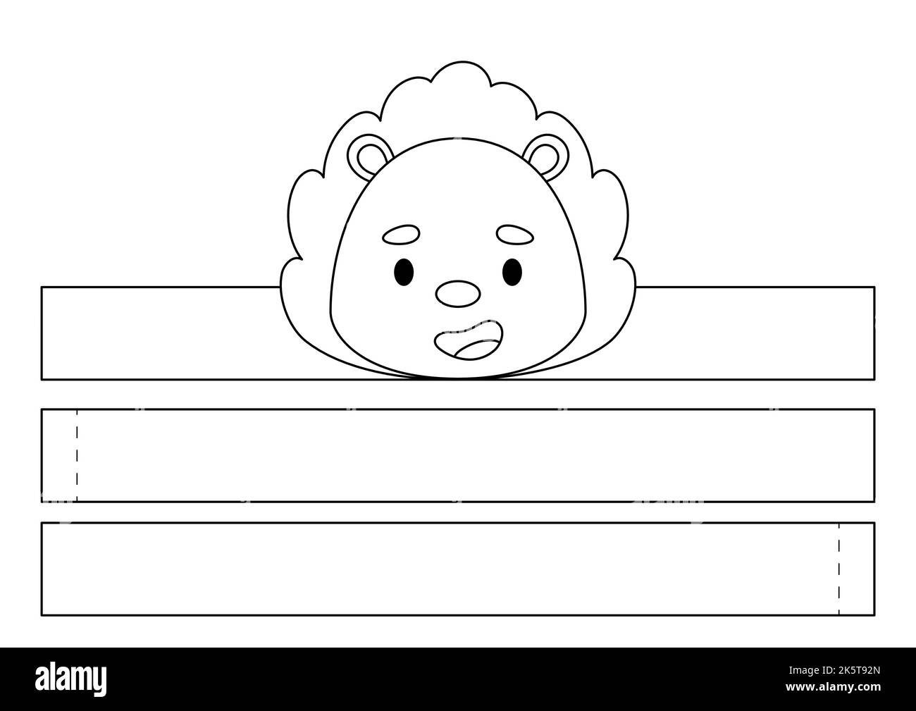 Printable hedgehog paper crown. Diy cut party ribbon template for ...