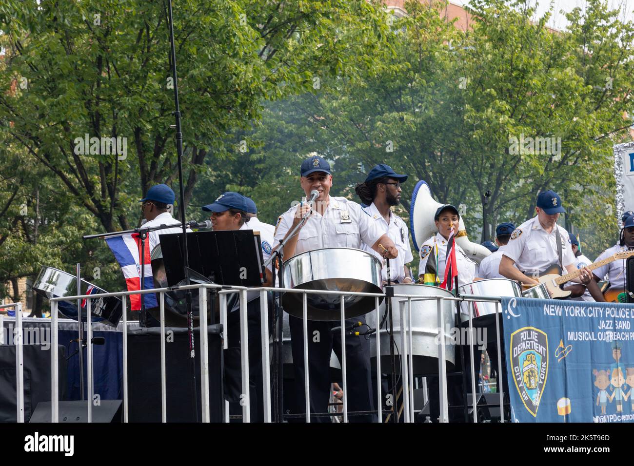 The NYPD Police Band at the West Indian Day Parade Carnival in Brooklyn ...