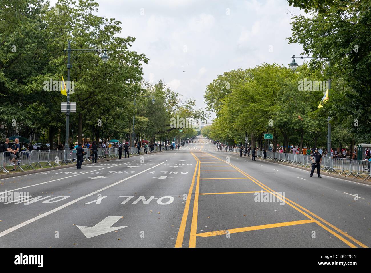 The empty road at the West Indian Day Parade Carnival in Brooklyn Stock ...