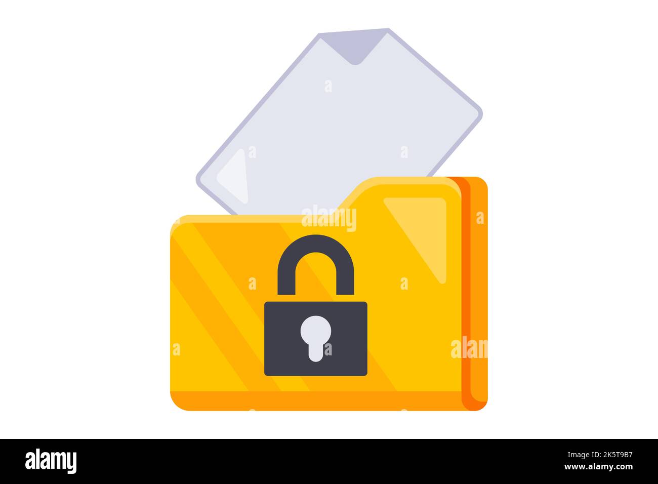 encrypted files on the computer. closed data. flat vector illustration ...