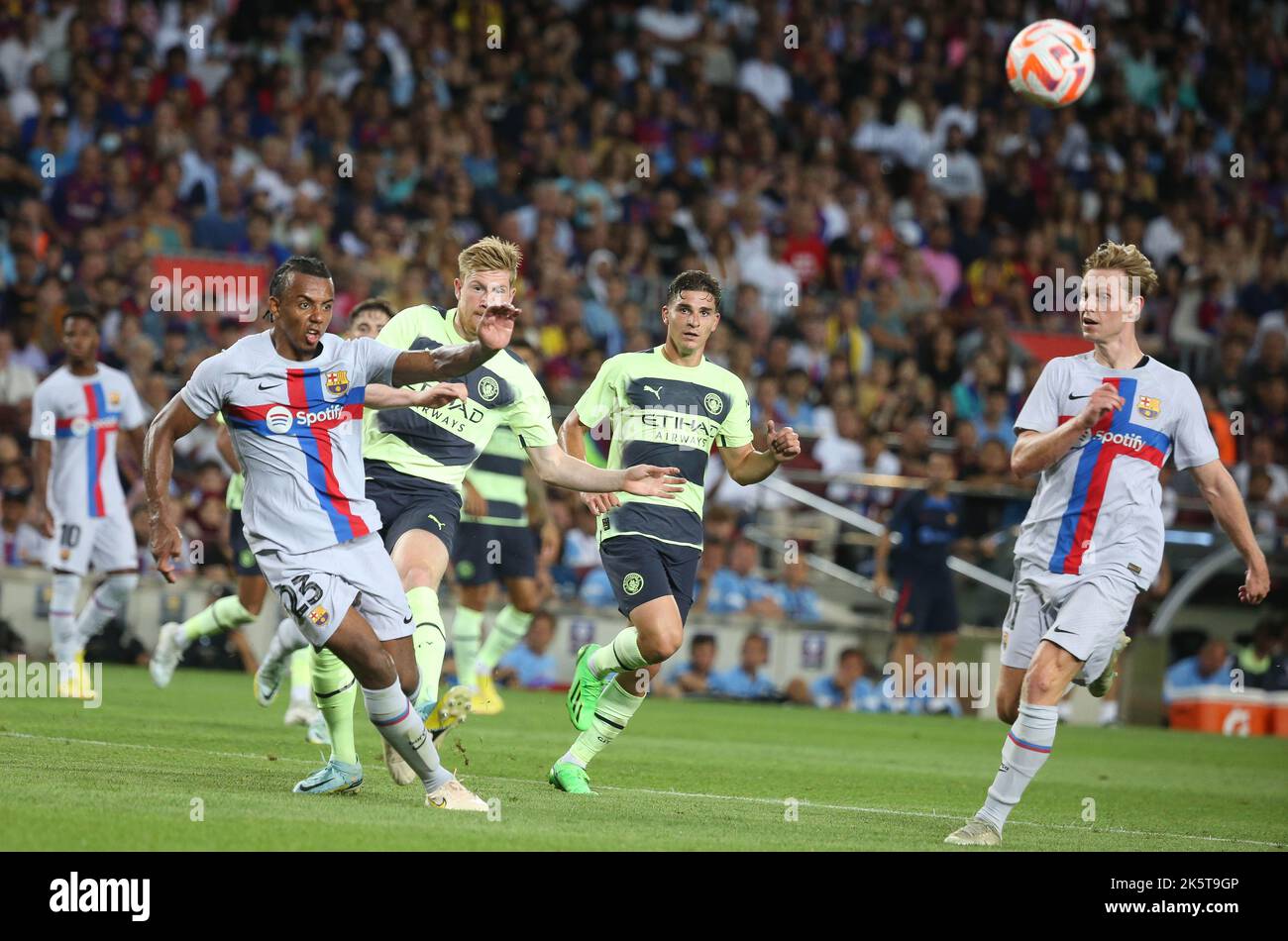 Fred De Bruyne , Julian Alvarez of Manchester City and Jules Kounde ...