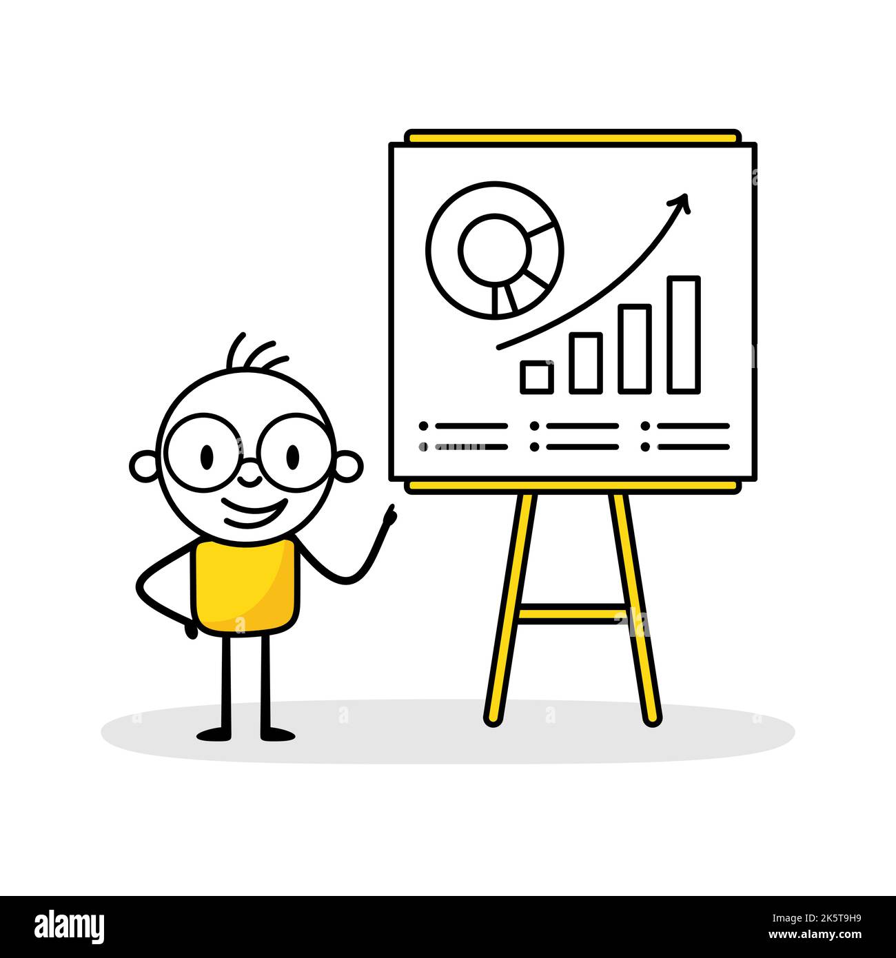 Man Analyzes Chart And Graph Data Working With Data Visualization On Chart Board Digital Data 