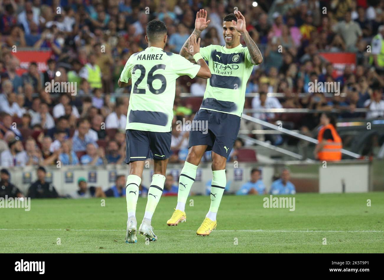 Celebration Goal Riyad Mahrez of Manchester city during the Amical ...
