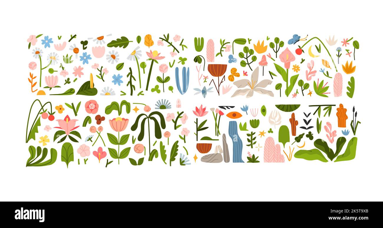 Hand drawn vector abstract graphic clipart illustrations collection set ...