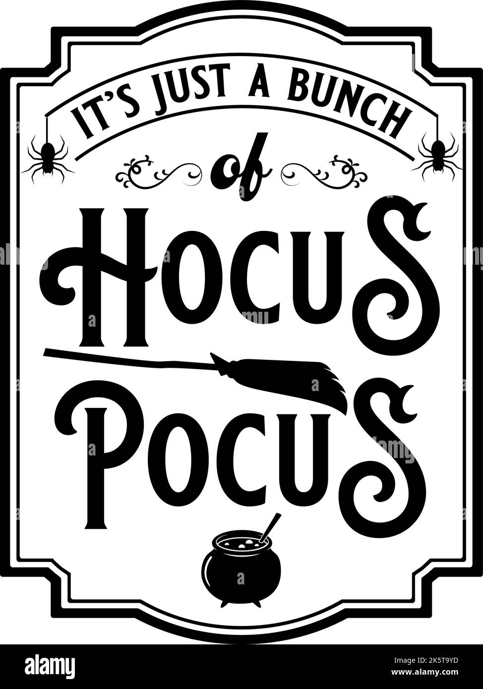 A vertical of an editable vector of a Halloween sign imitating the ...