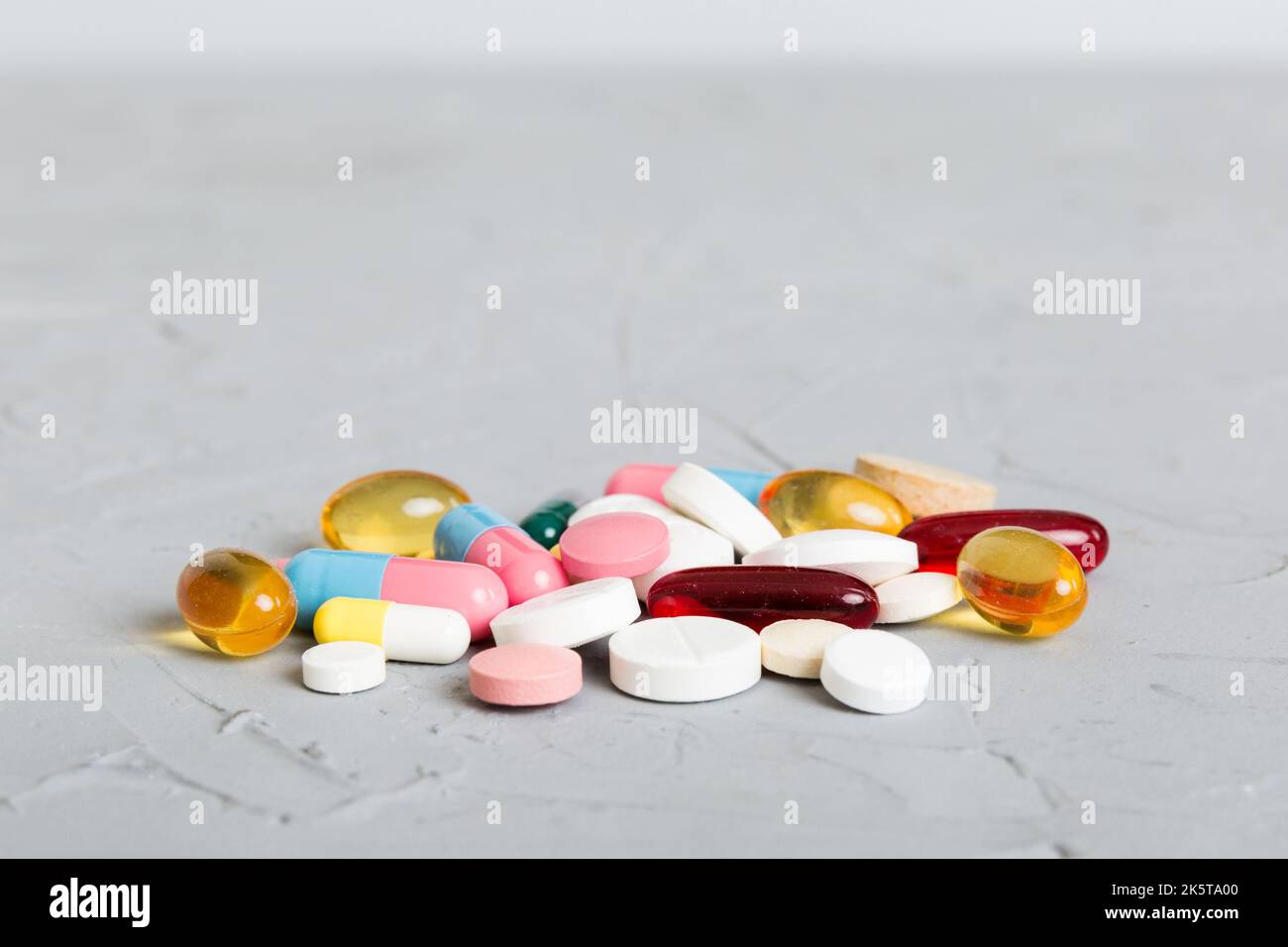 Collection Of Various Medical Tablets And Pills. Assorted ...