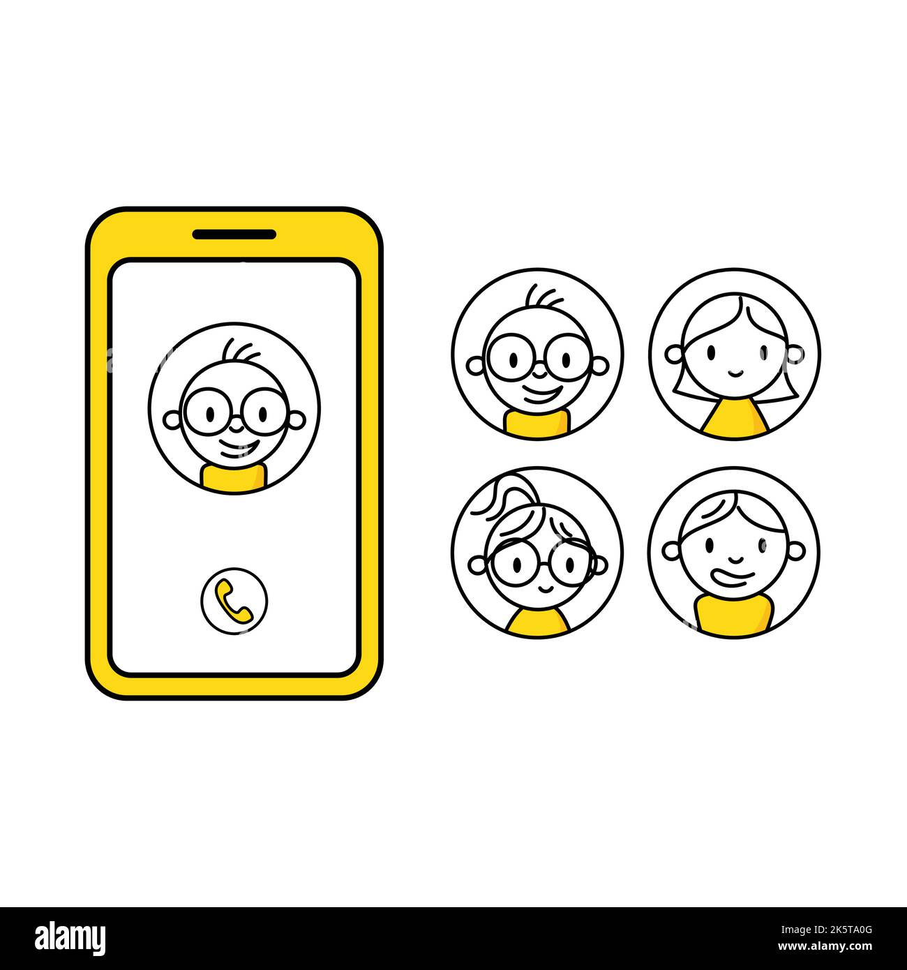 Calling on mobile phone with different avatar. Avatar profile picture ...