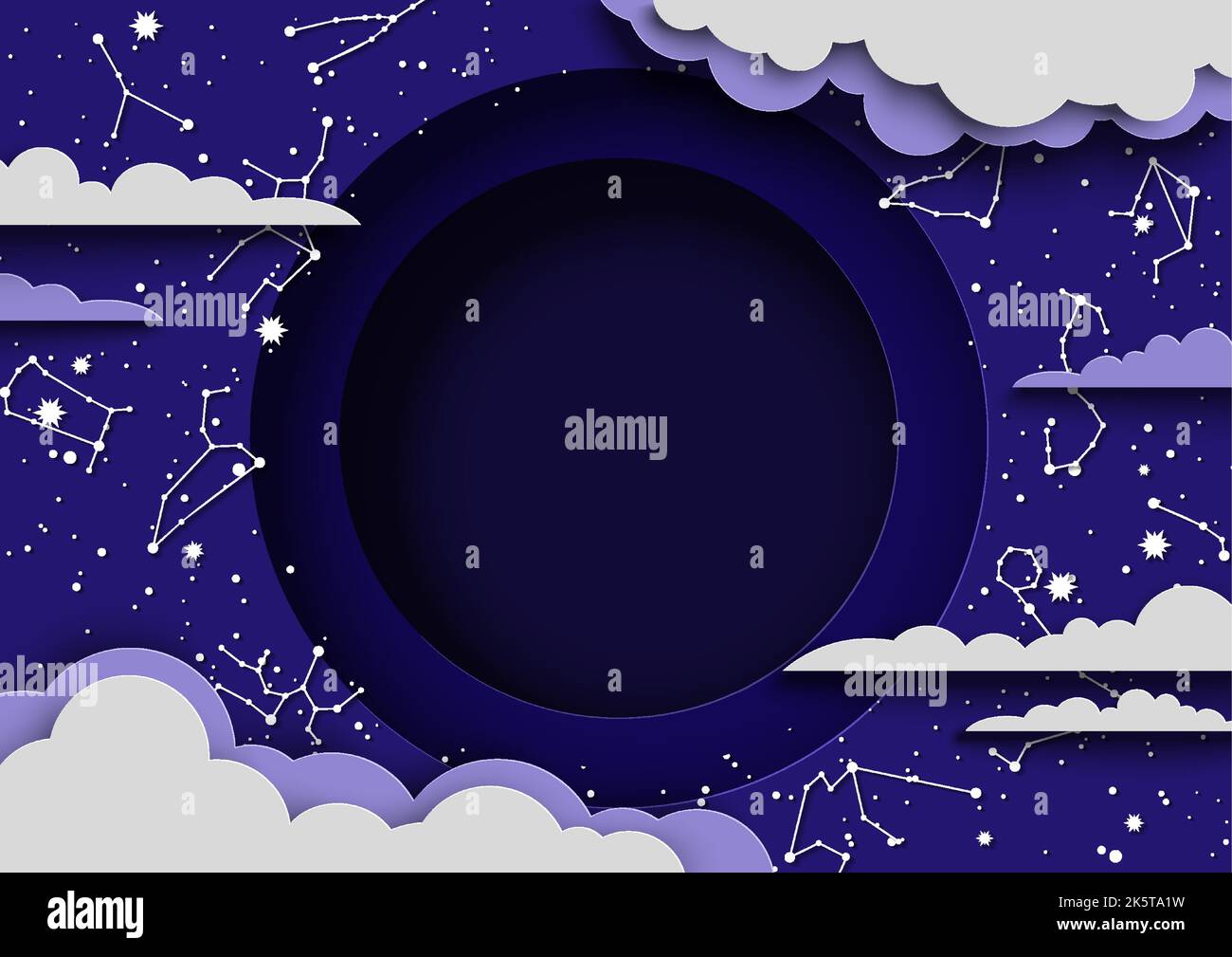 Astrology background astrology paper cut 3d vector Stock Vector Image ...