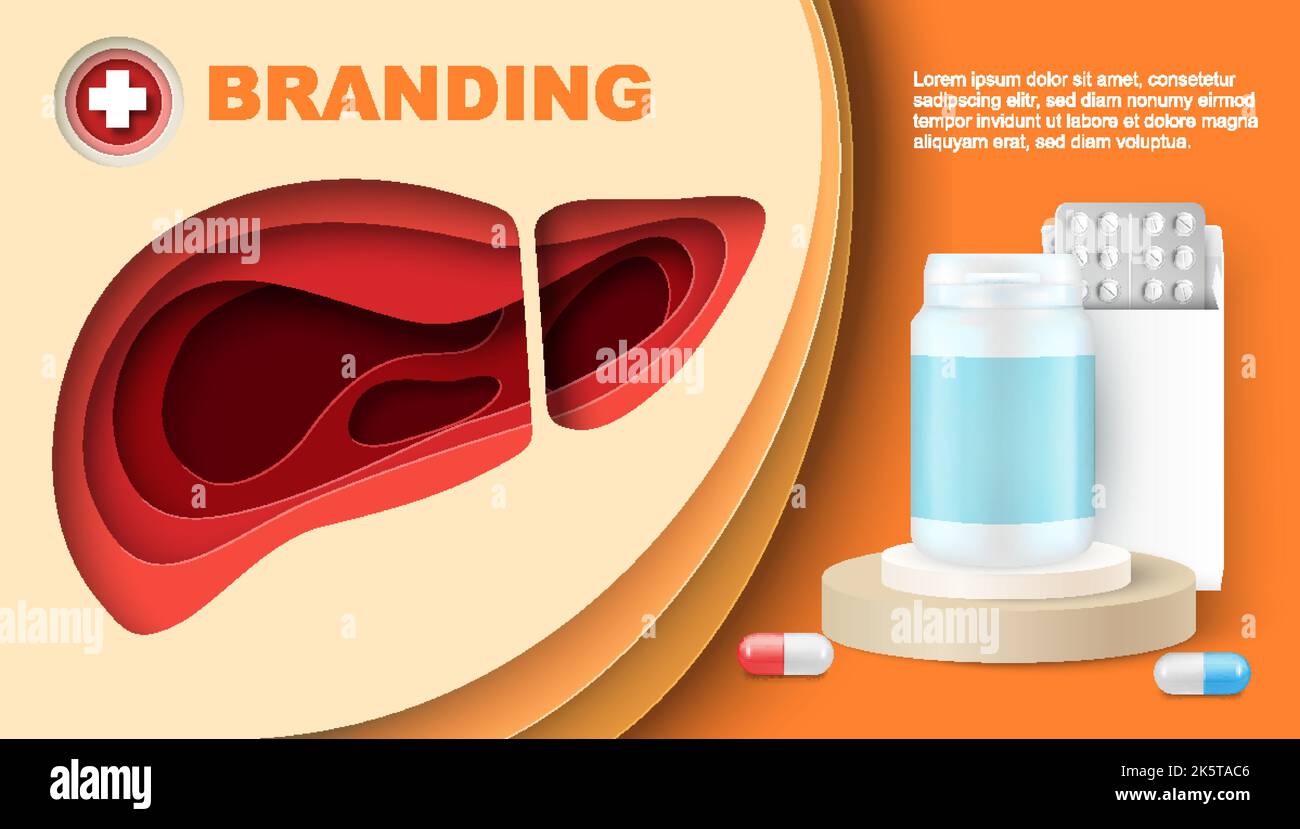 Pills for liver disease treatment vector banner Stock Vector Image ...