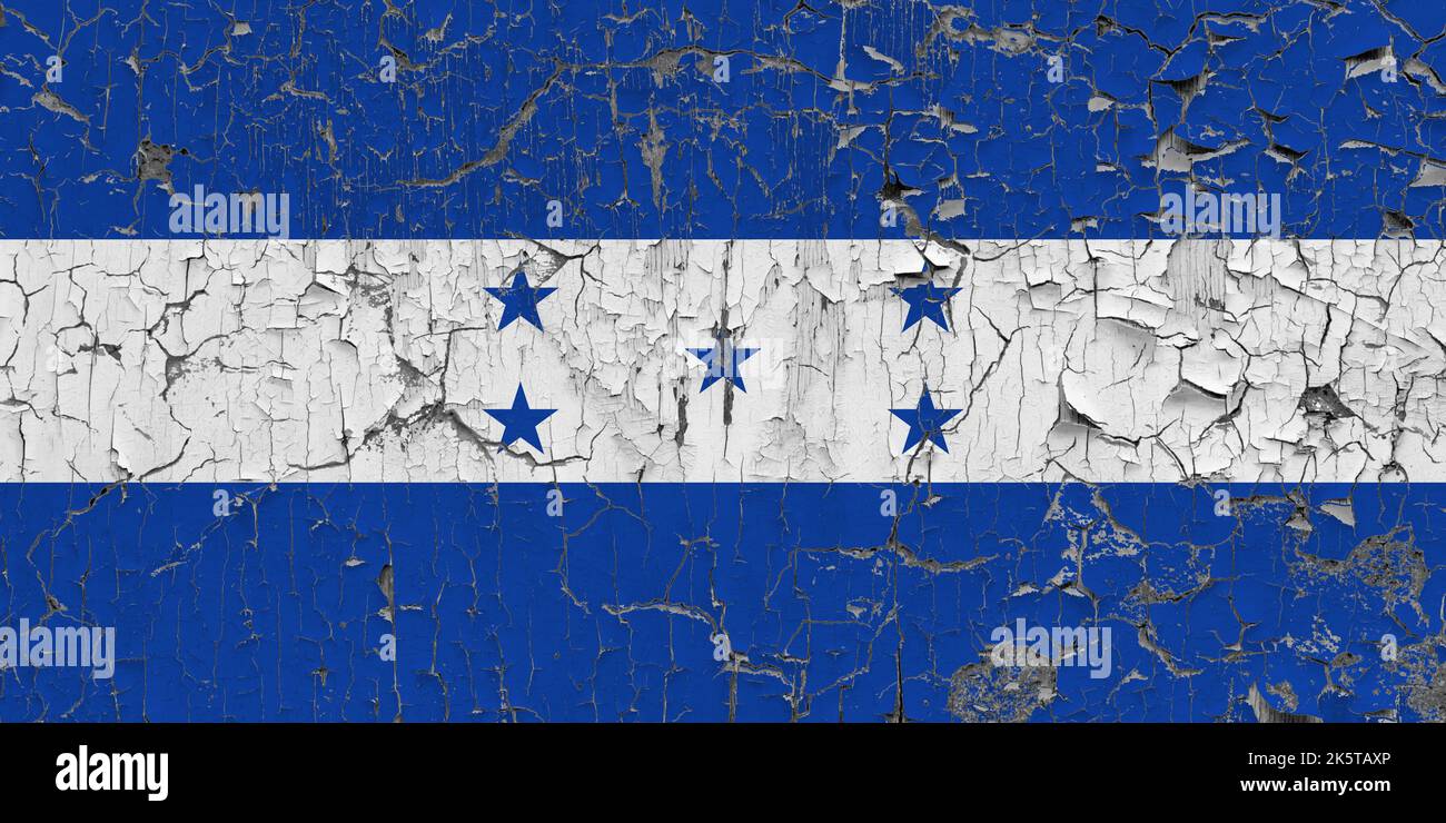 3D Flag of Honduras on an old stone wall background Stock Photo - Alamy