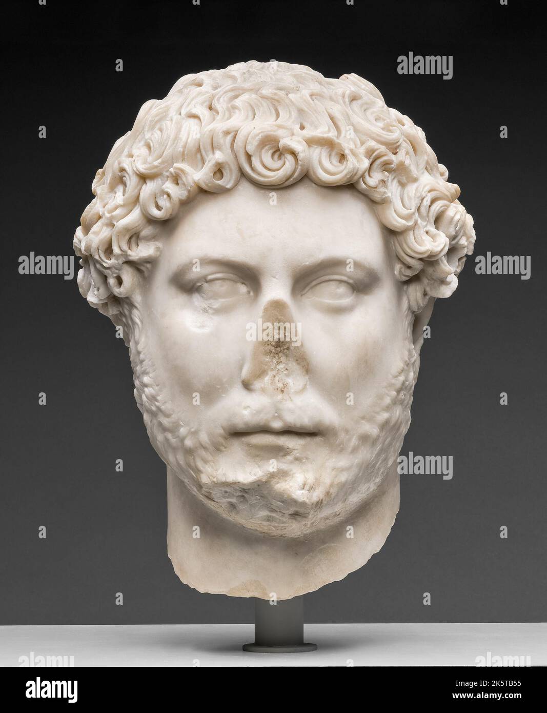Portrait Head of Emperor Hadrian; 2nd century - Found in Rome Stock ...