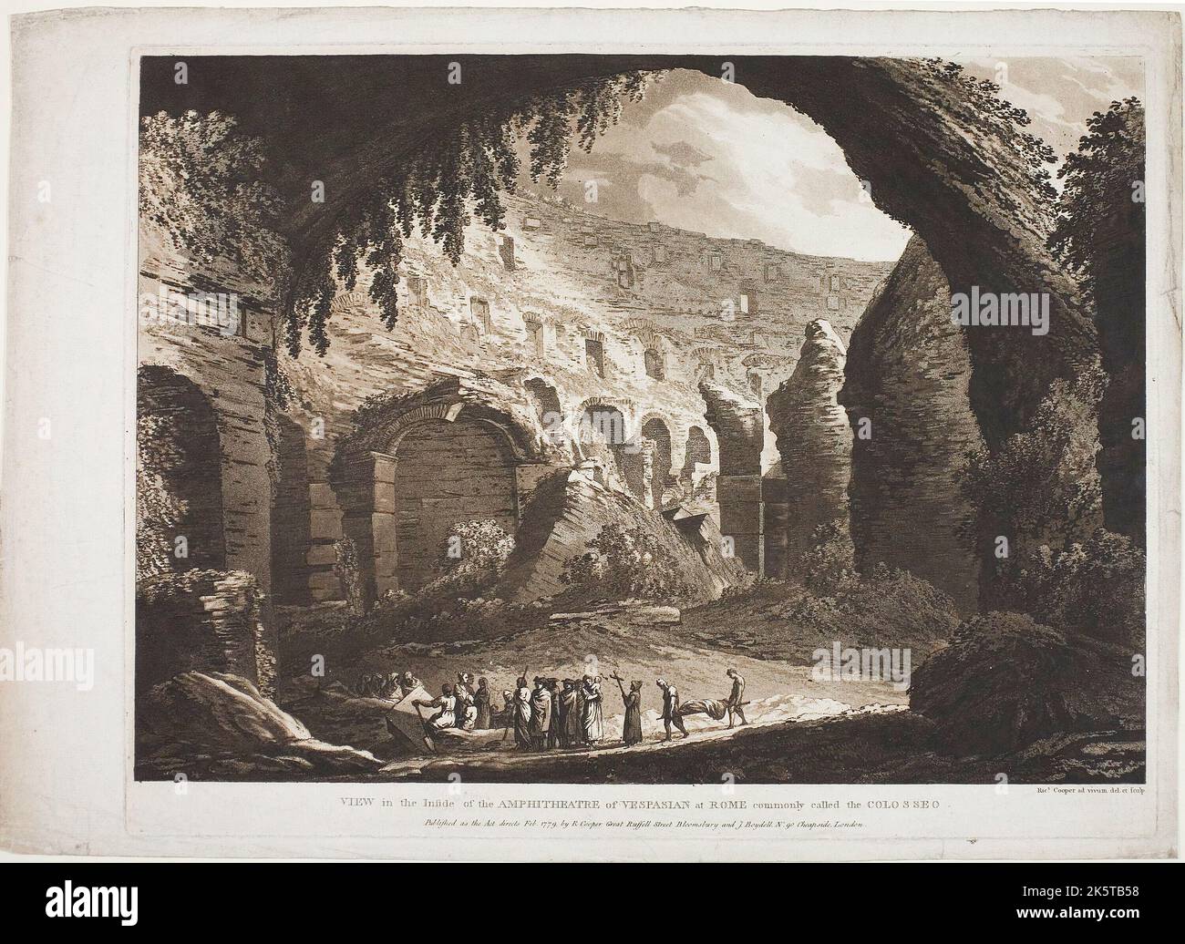 Giovanni BAttista Piranesi - Etching - View of the Inside of the ...