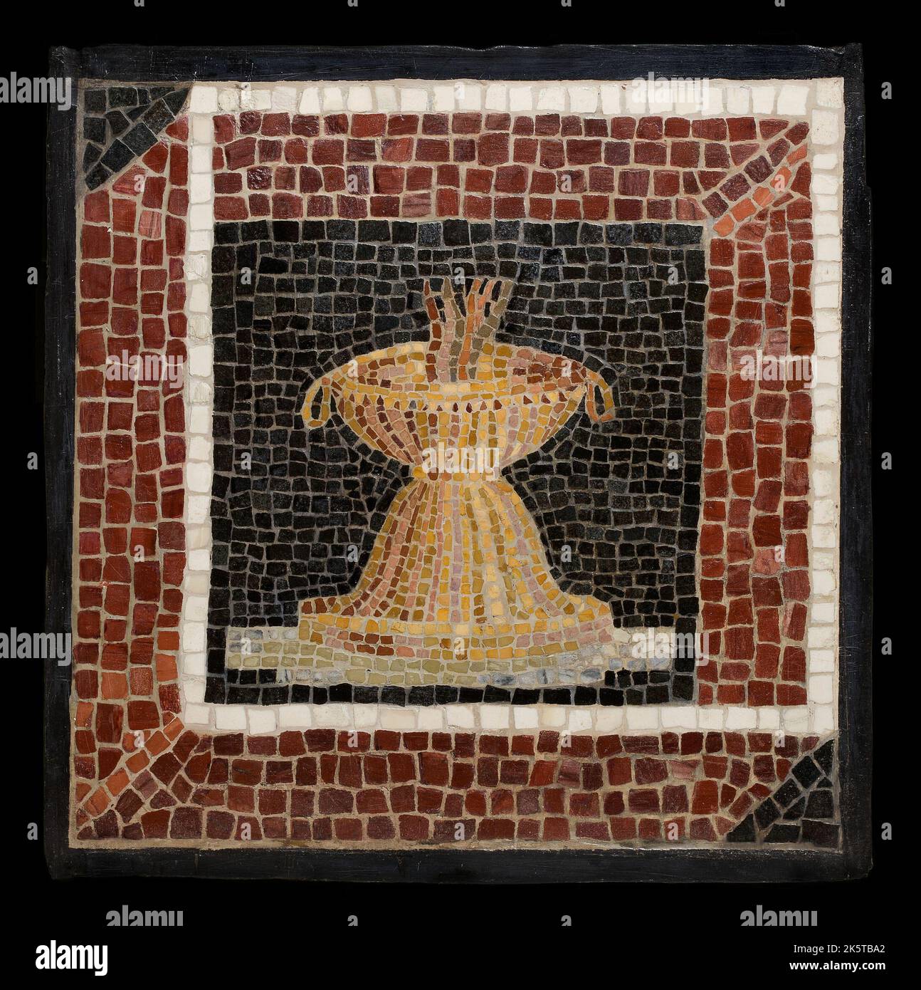 Roman Floor Mosaic Panel Depicting a Brazier, from the floor of a ...