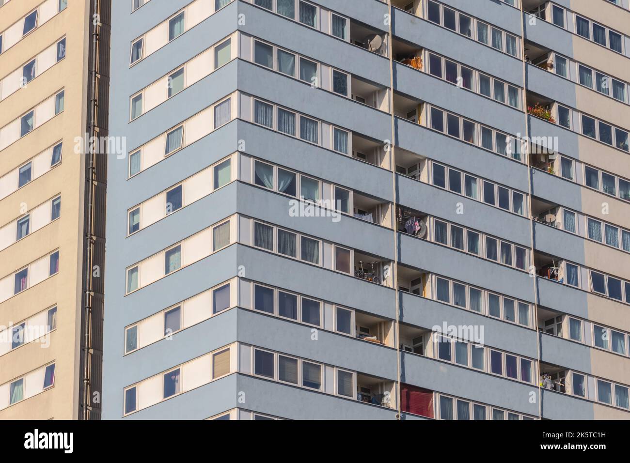 Pattern of tower blocks council housing estate Abbey Estate in Camden ...