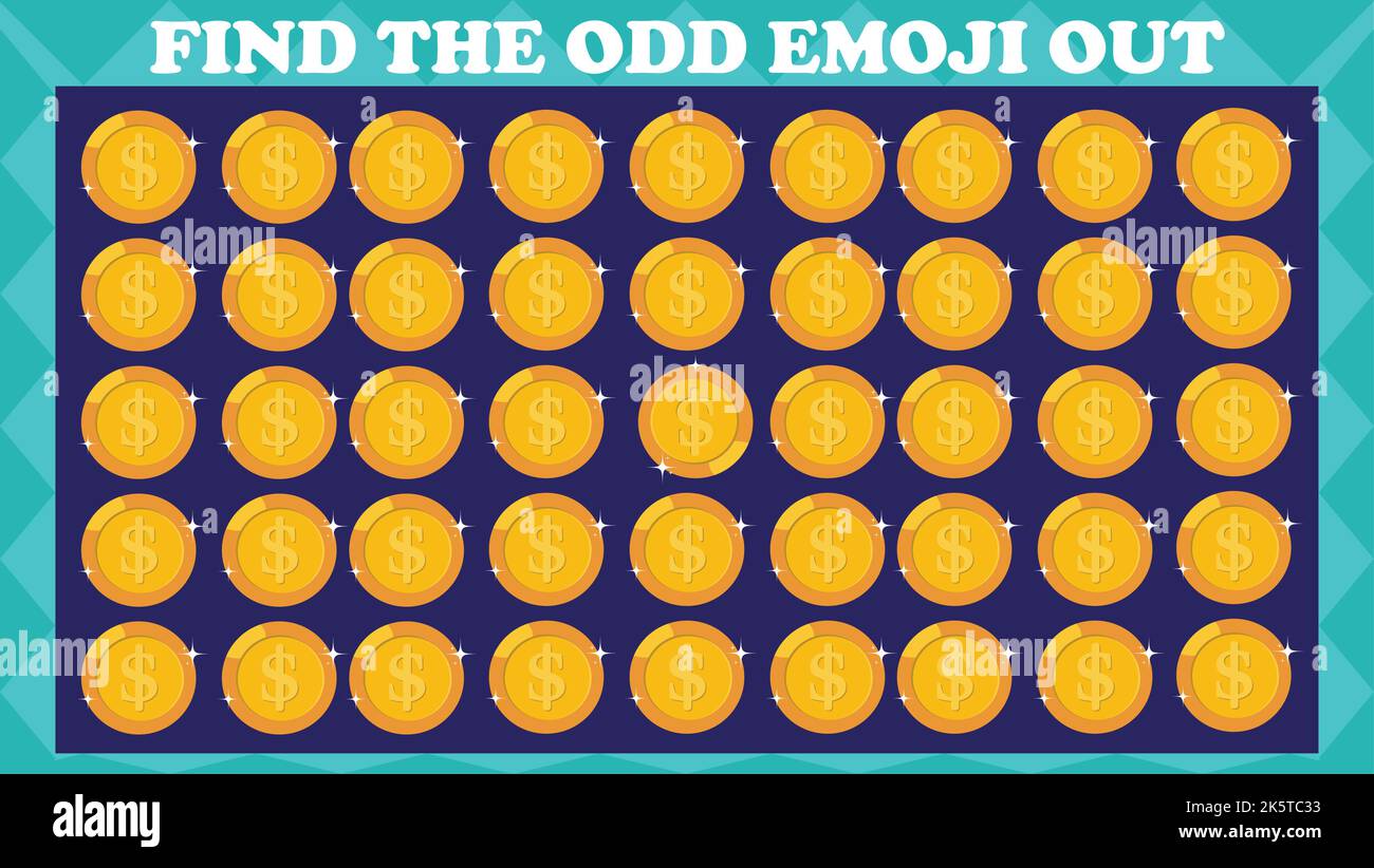 Find The Odd Emoji Out, Visual Logic Puzzle Game. Activity Game For ...