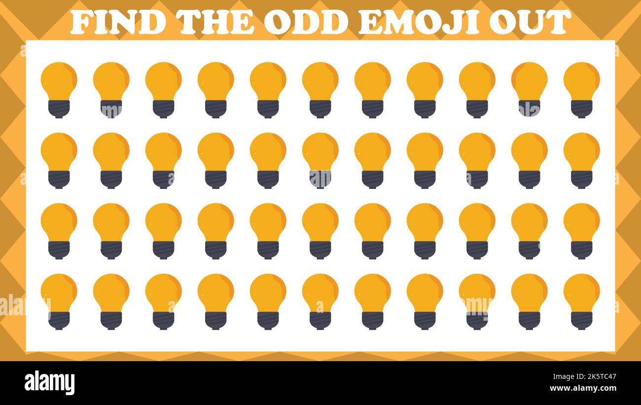Find The Odd Emoji Out, Visual Logic Puzzle Game. Activity Game For ...