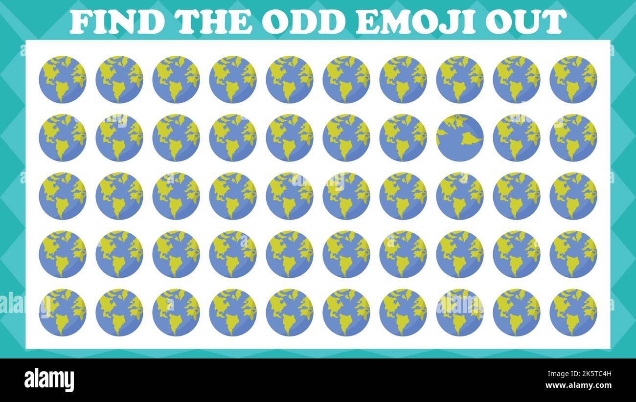 Find The Odd Emoji Out, Visual Logic Puzzle Game. Activity Game For ...