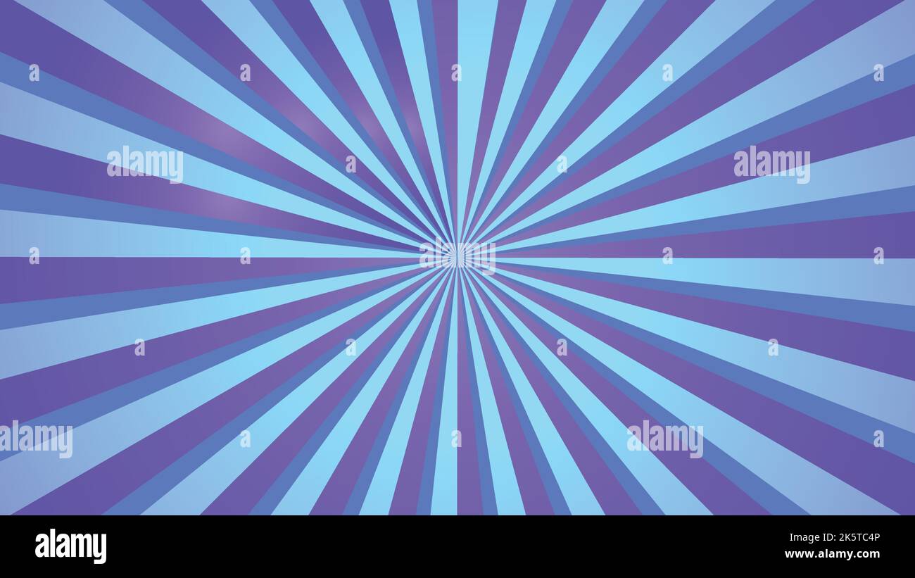 Middle blue rays on gradient background animation. Sunburst, radial, sun light, circus, stripe ...