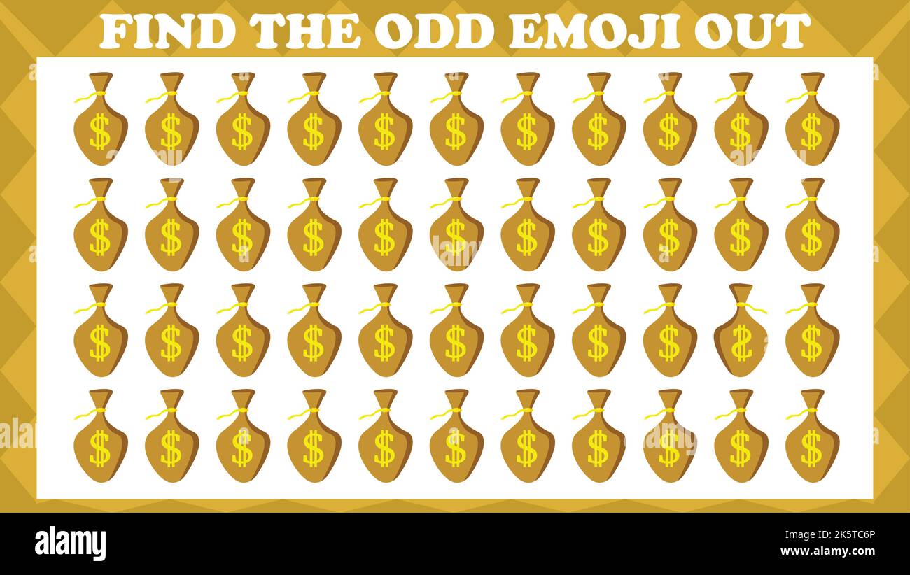 Find The Odd Emoji Out, Visual Logic Puzzle Game. Activity Game For ...