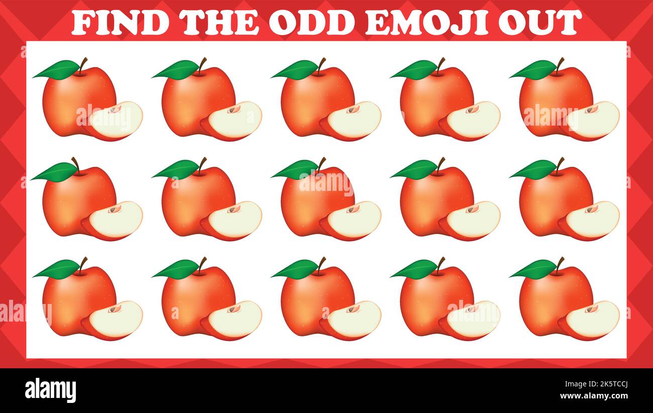 Find The Odd Emoji Out, Visual Logic Puzzle Game. Activity Game For ...
