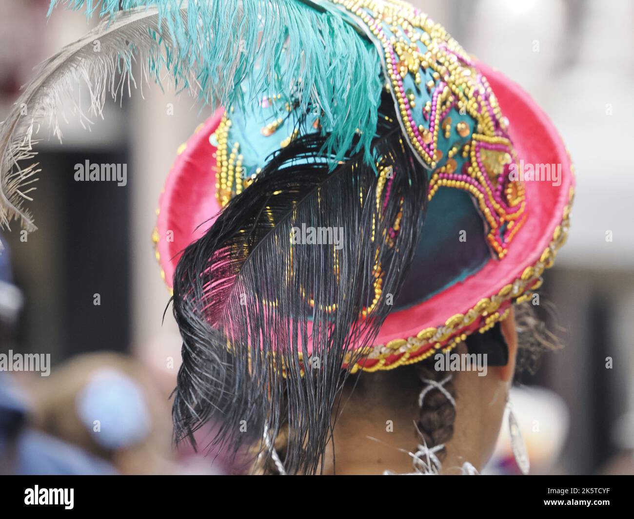traditional ecuador parade costume dress detail Stock Photo - Alamy