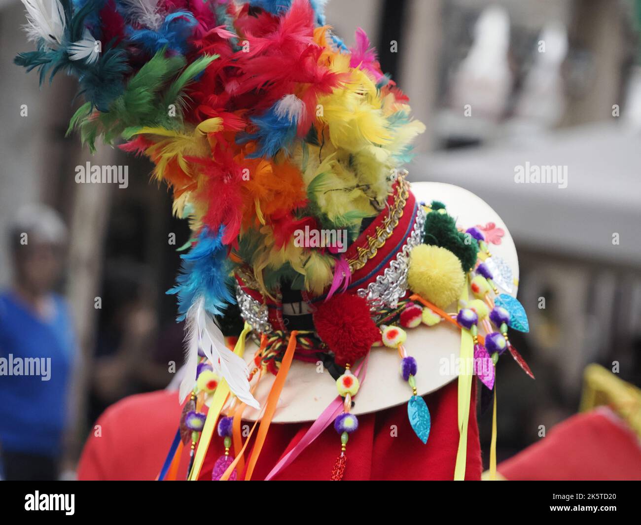 traditional ecuador parade costume dress detail Stock Photo - Alamy