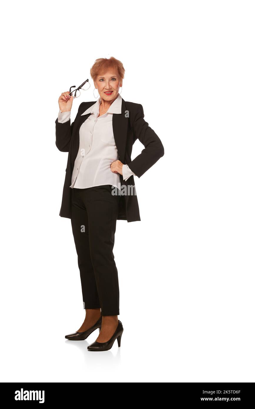 Portrait of confident senior executive manager. Stylish middle age ...