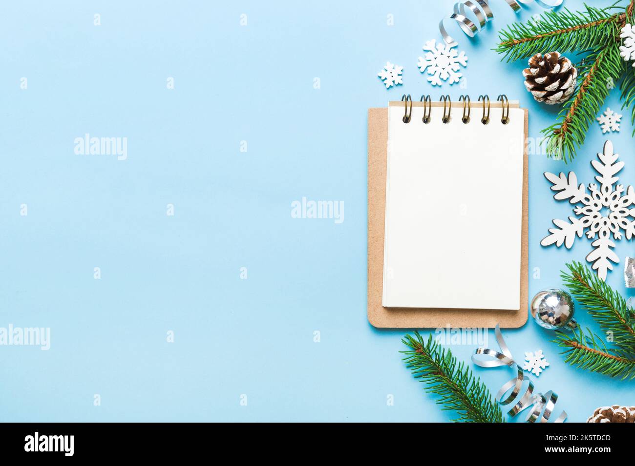 Christmas blank greeting card mock-up scene. Creative layout made of ...