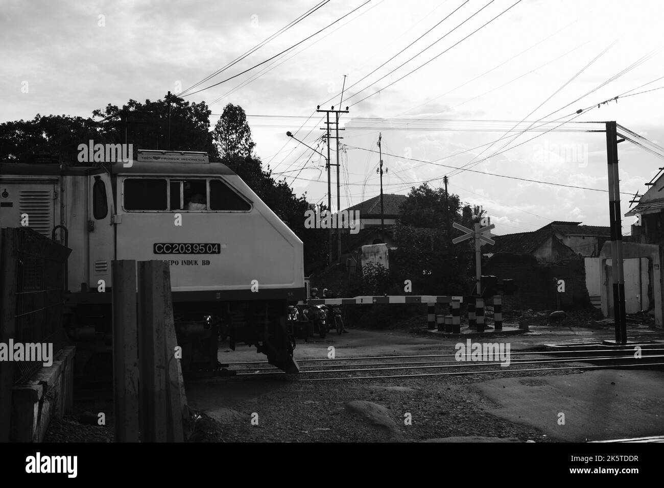 Cicalengka, West Java, Indonesia - 09 October, 2022 : Train passing ...