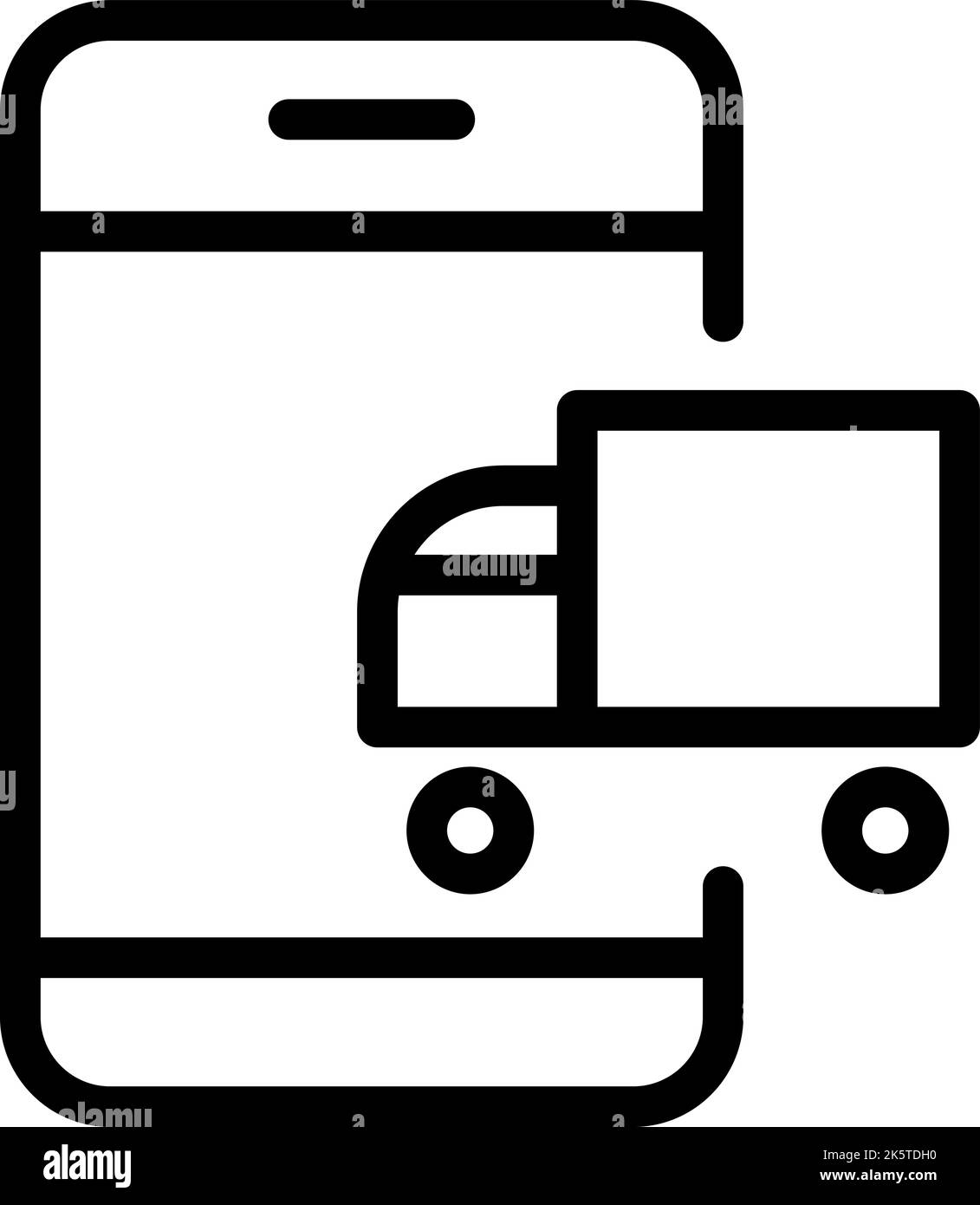 Delivery truck online vector icon. Transportation symbol, logo ...