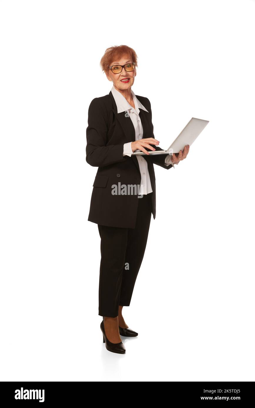 Portrait of confident senior executive manager. Stylish middle age ...