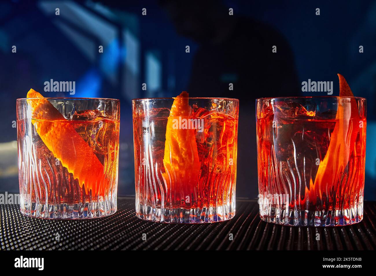 Old Fashioned cocktail from whiskey and bittersweet orange peel flavor ...