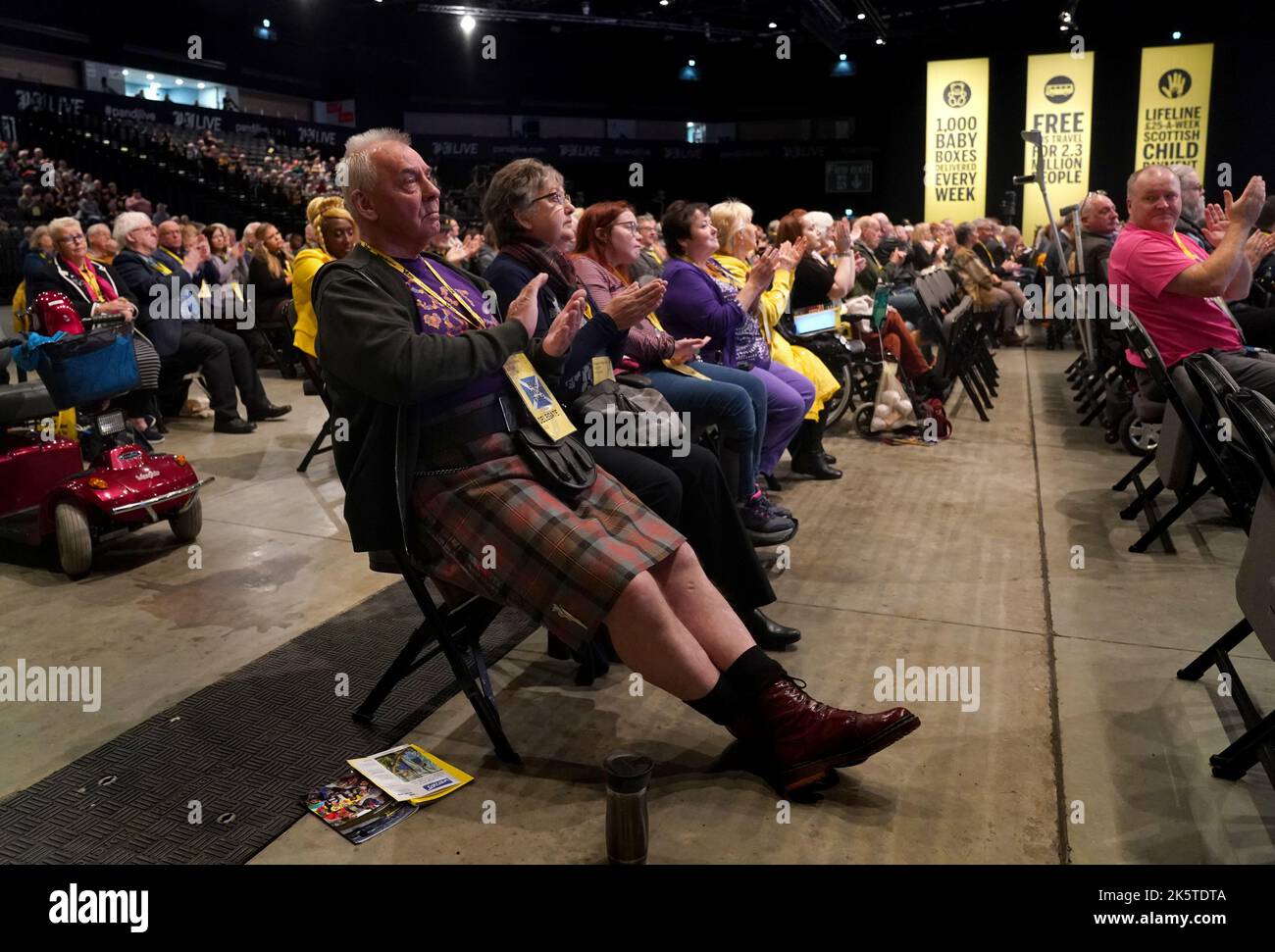 Delegates in the conference hall at the SNP conference at The Event ...