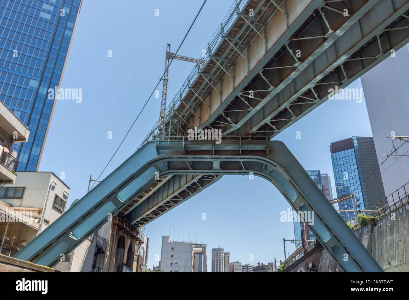 Bridge carrying the Tokyo Metro Marunouchi Line railway over the Kanda ...