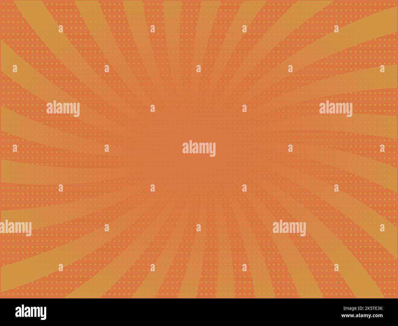 Orange Spiral Pop Art Background Comic Style Retro Style Vector Graphic Illustration Stock