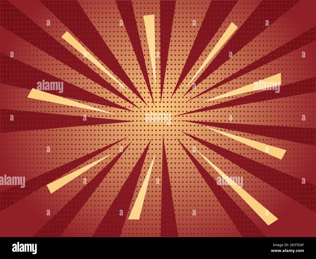 Red Pop art Background, comic style. Retro style. vector graphic ...