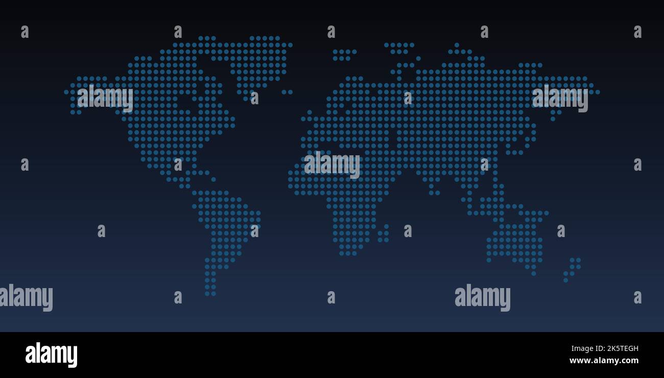 Detailed pixel world map Stock Vector Images - Alamy
