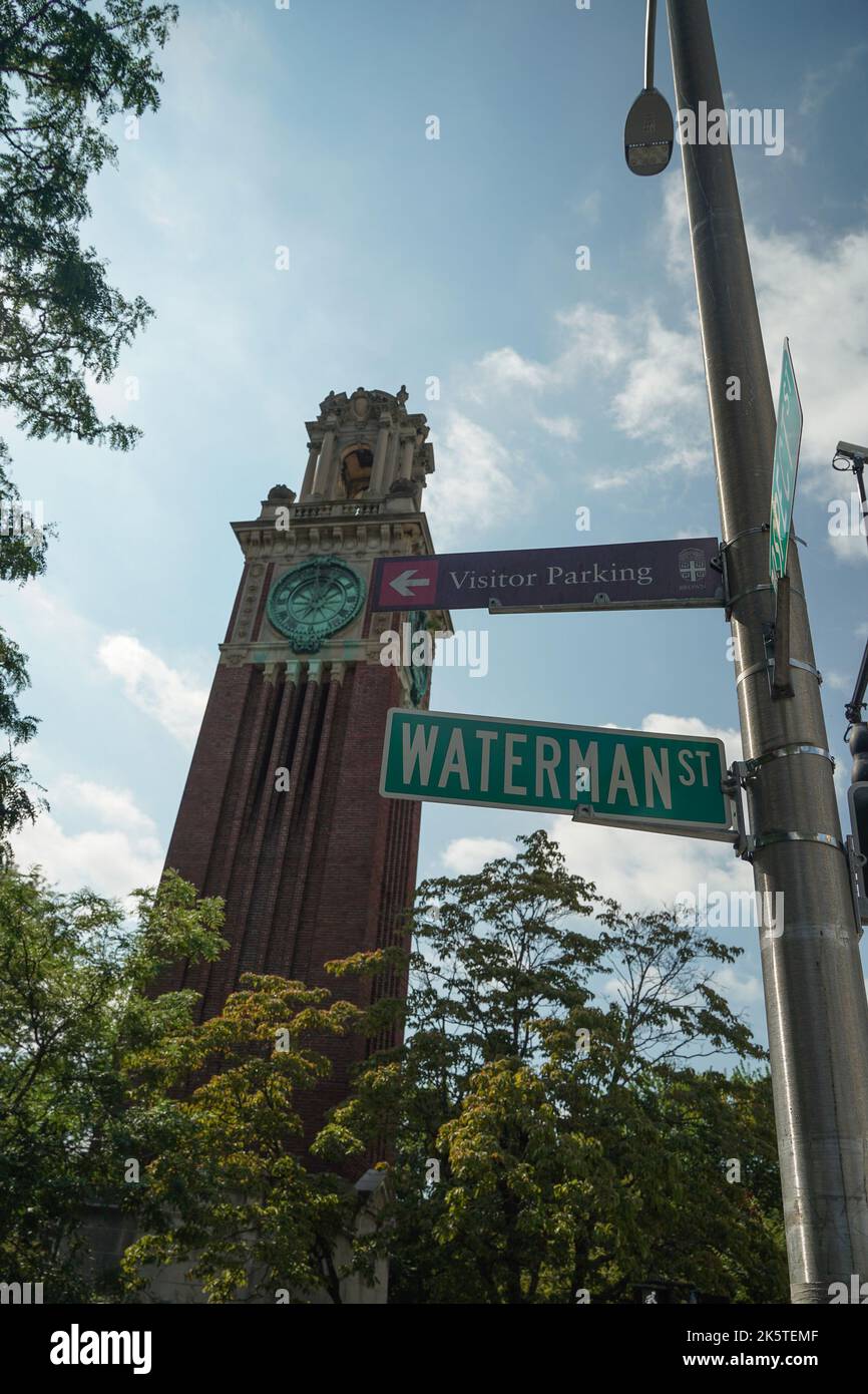 brown university providence rhode island historical campus clock tower ...