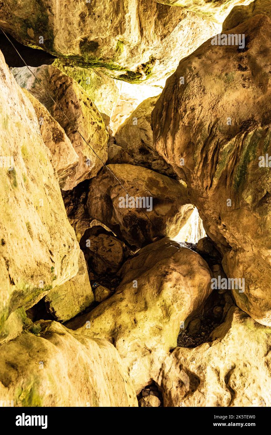 Mountain rocks in cave Stock Photo - Alamy
