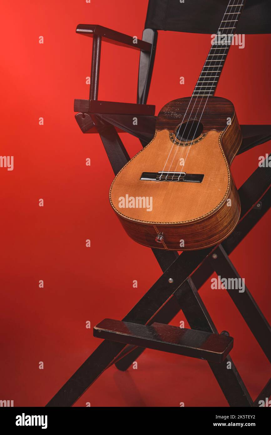 View of a Cuatro Venezuelan, Latin American musical instrument ...