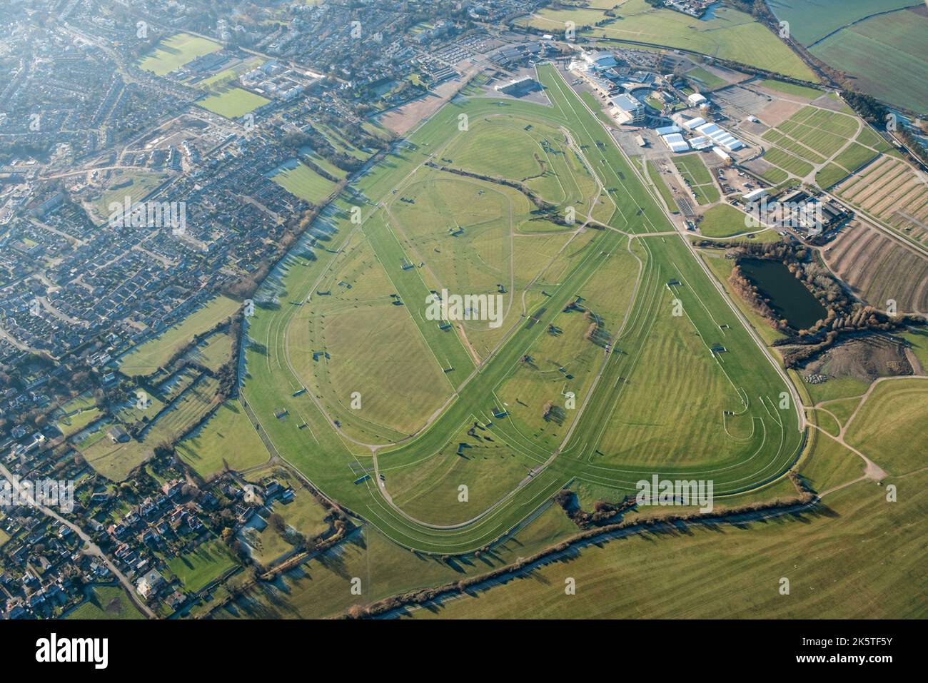 An aerial view of cheltenham race course hi-res stock photography and ...