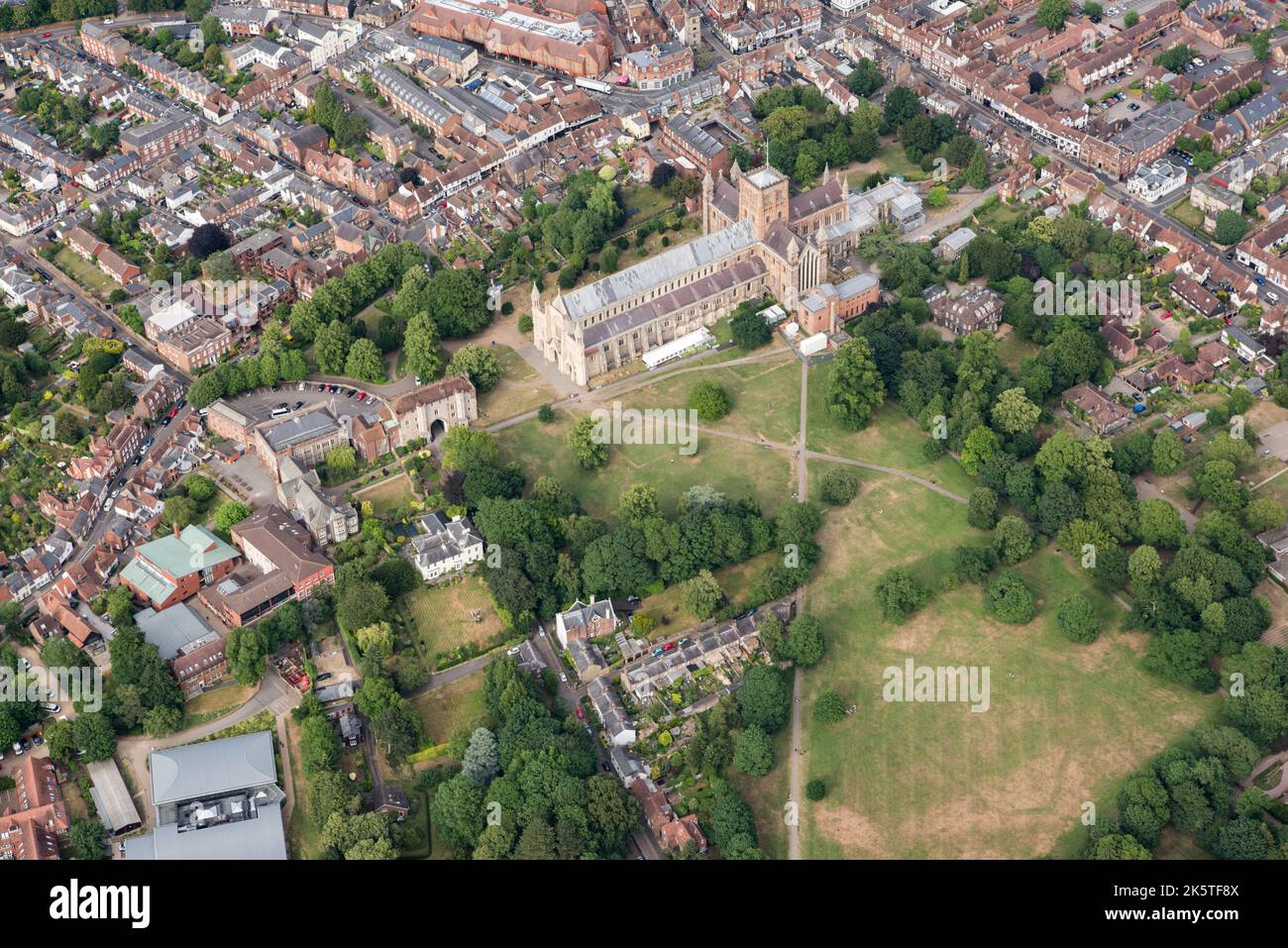 St albans cathedral aerial hi-res stock photography and images - Alamy
