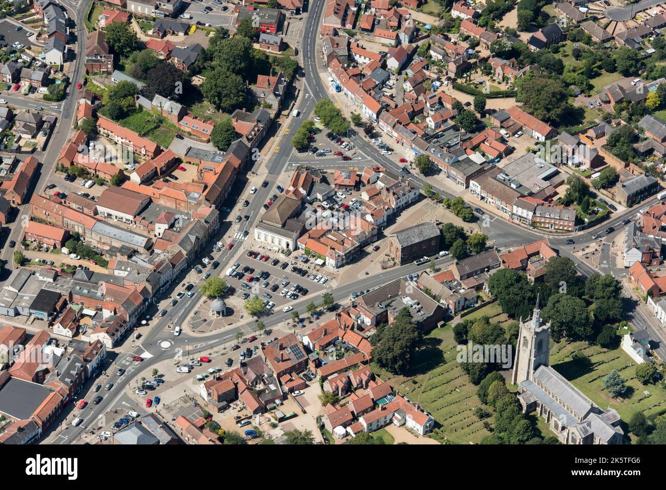 Swaffham High Street Heritage Action Zone, Norfolk, 2020 Stock Photo ...