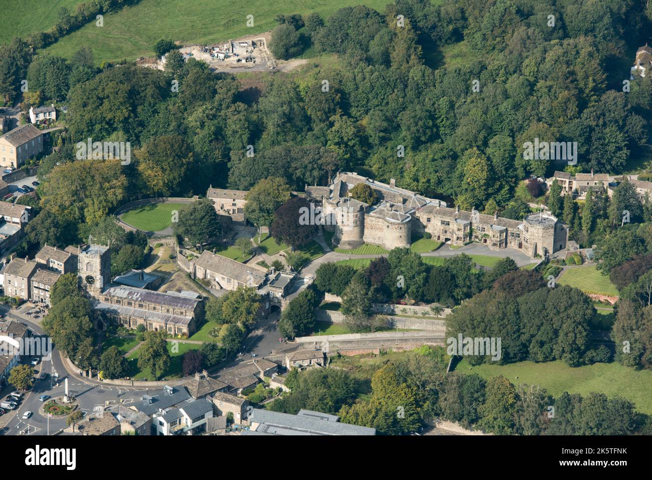 Skipton Castle and Holy Trinity Church, North Yorkshire, 2020 Stock ...