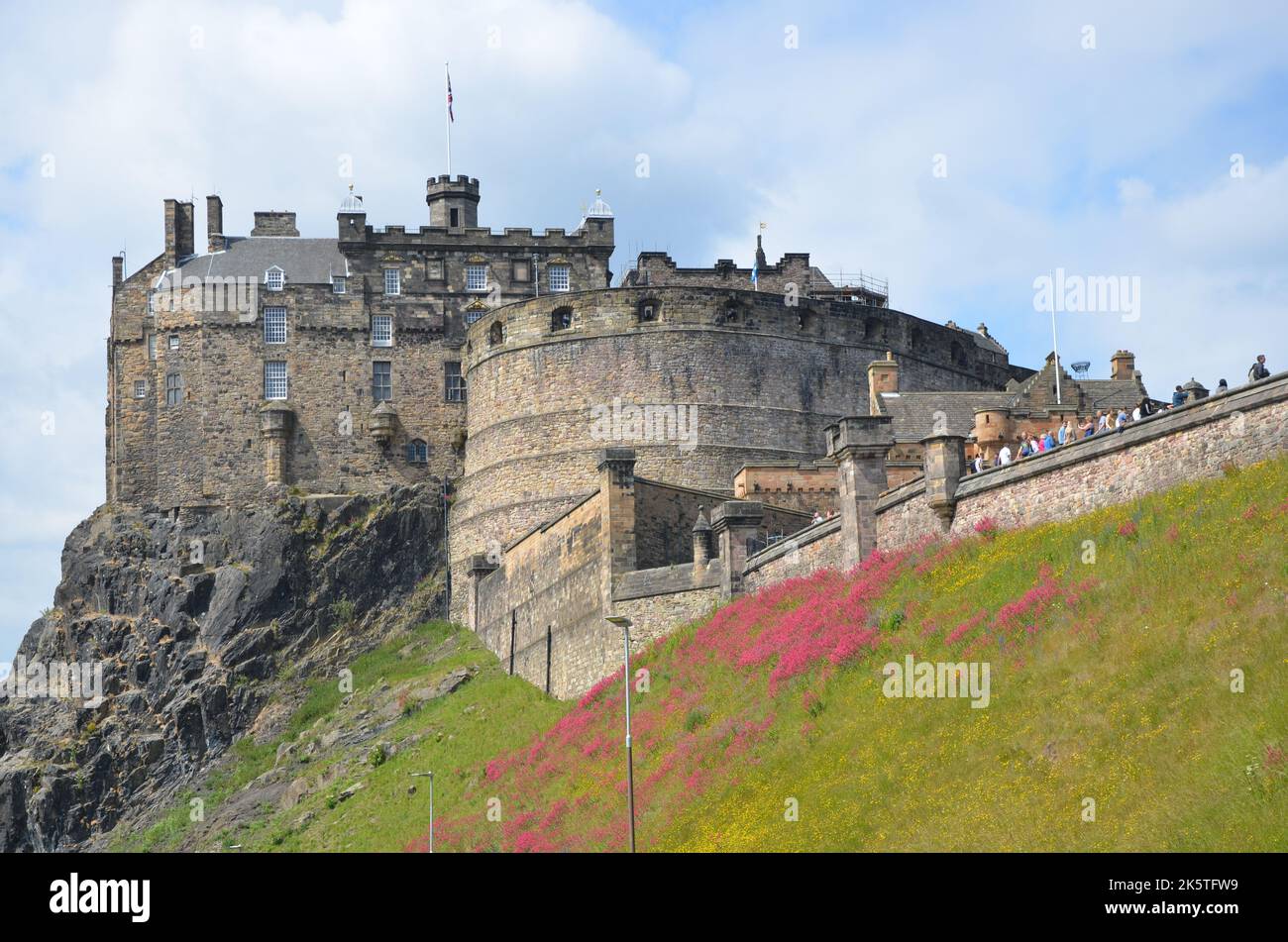 Edinburgh, Scotland, UK - June 21, 2021: view of Edinburgh Castle with ...