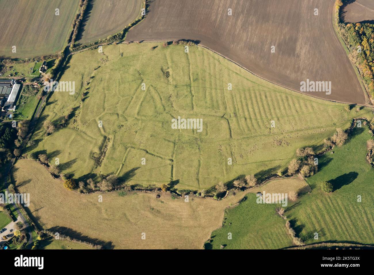 The deserted medieval village earthworks of Lower Ditchford, Aston ...