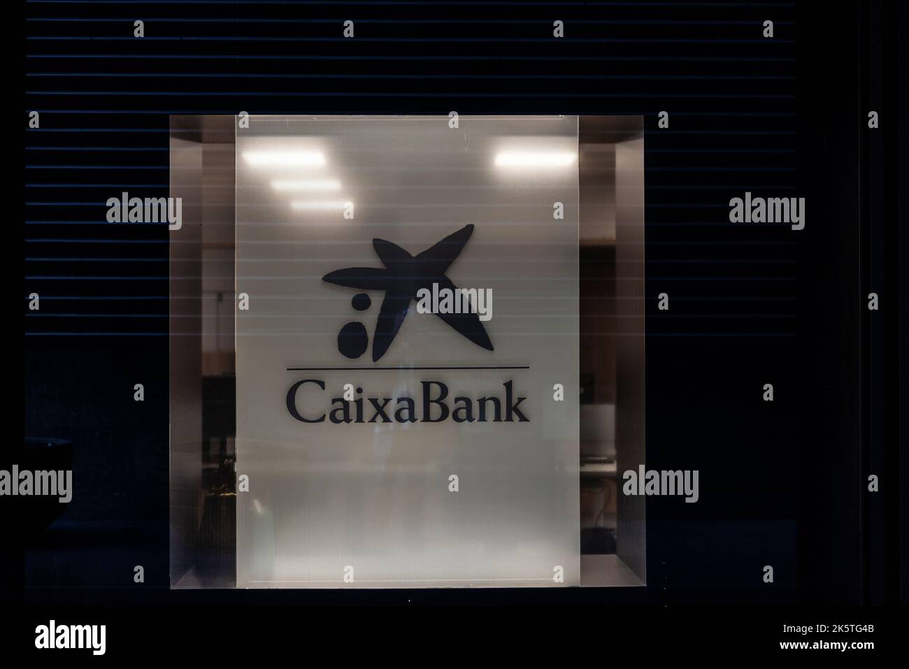 Barcelona, Spain - October 3, 2022: Logo of the Caixabank or La Caixa ...