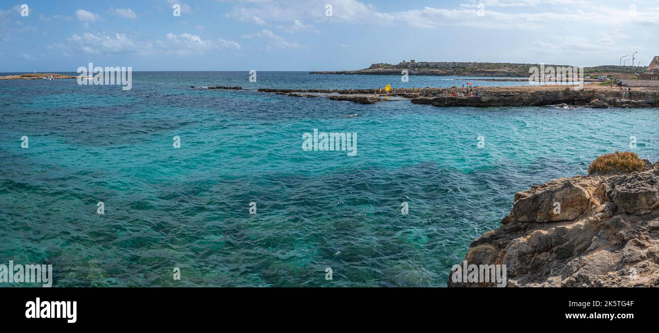 Syracuse, Italy - 09-16-2022: Extra wide angle view of The beautiful ...